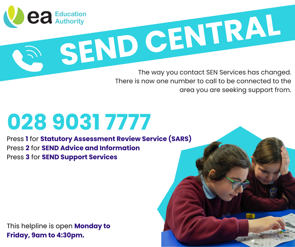 SEND Central telephone line