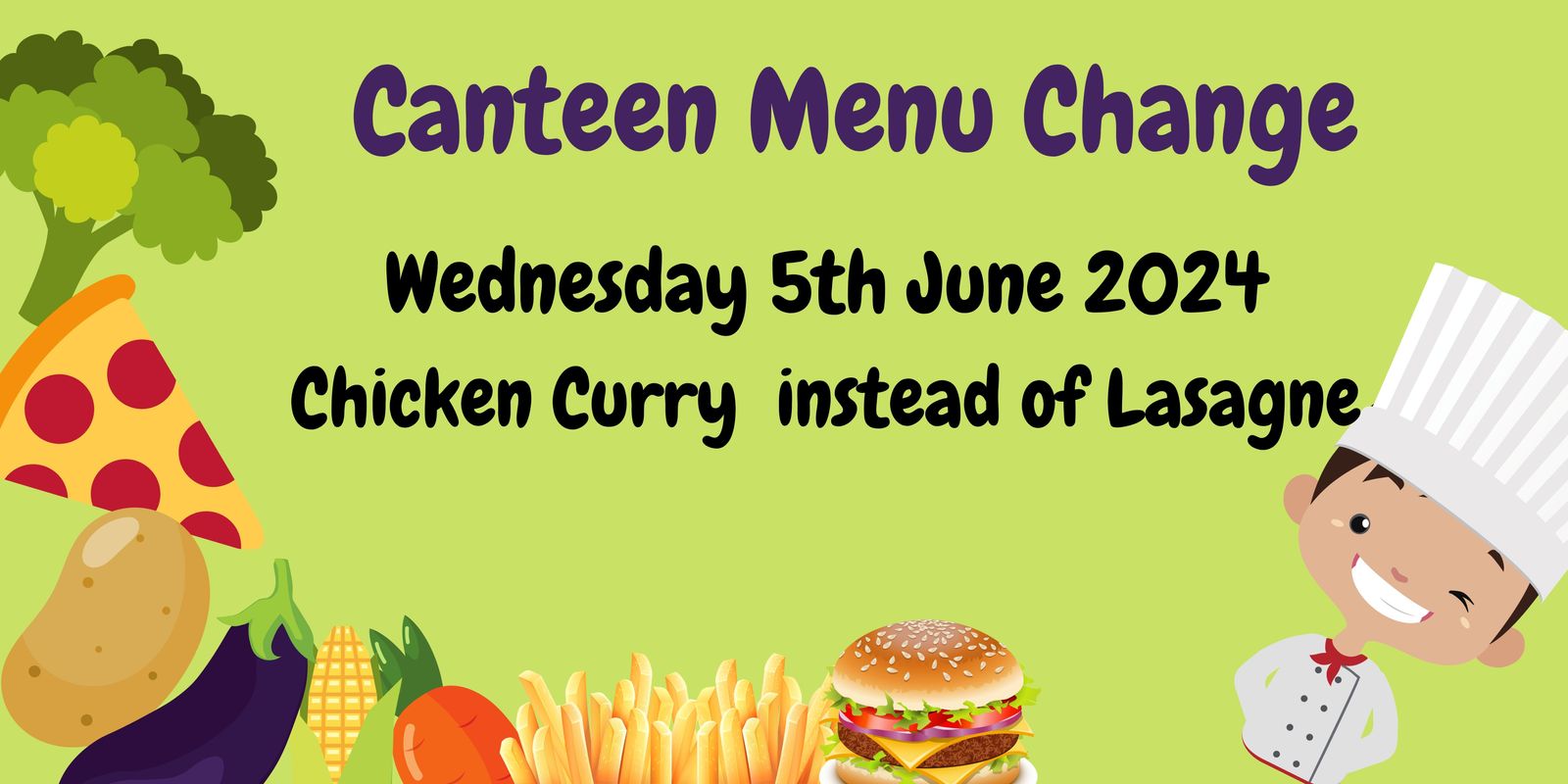 Canteen Menu Change
